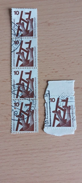 BRD DEFEKTE LEITER Briefmarke Unfallverhütung MiNr 695 V. 8.3.1972 ...