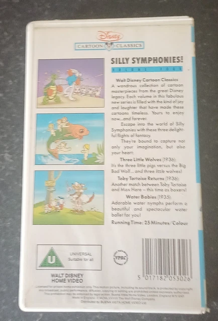VINTAGE DISNEY CARTOON Classics Silly Symphonies - VHS £10.00 - PicClick UK