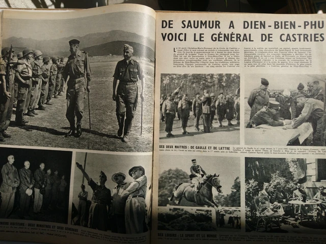VINTAGE CLIPPING - Indochina: Le General De Castries à DIEN BIEN PHU ...