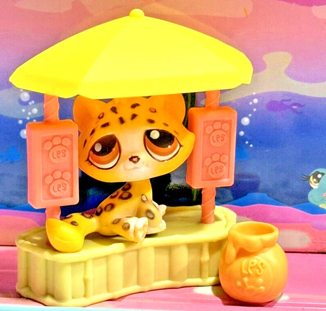 LITTLEST PET SHOP Lps Authentic Atw Cheetah Leopard #388 & Accessories ...
