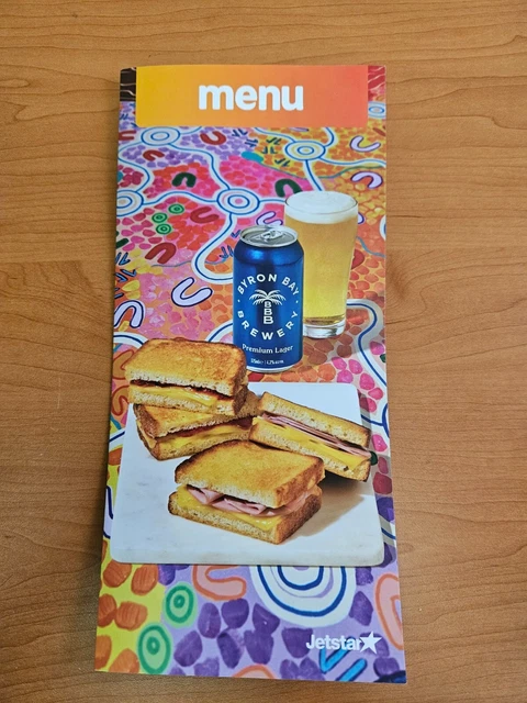JETSTAR IN FLIGHT menu $15.00 - PicClick AU