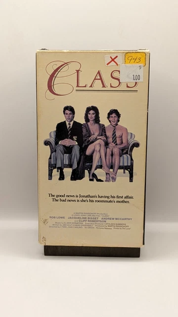 CLASS (VHS, 1983) Vestron, Orion, Rob Lowe, Jacqueline Bisset Andrew ...