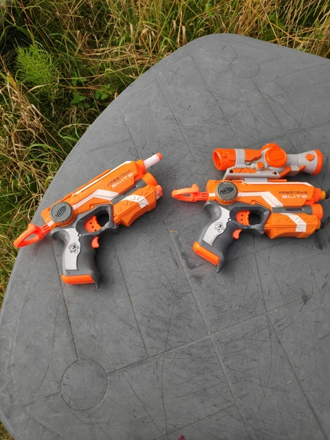 2 Nerf Pump Action Shotgun Toy Guns With 3 Soft Bullets Each Telephoto Zombie £1499 Picclick Uk