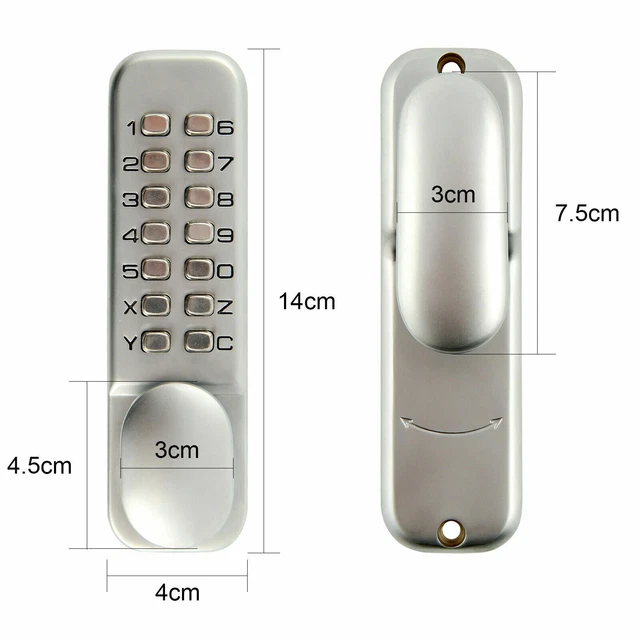 KEY PAD CODE Door Lock Digital Push Button Combination Access ...