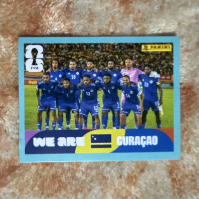 PANINI FIFA WORLD Cup 2026 Curaçao Team Photo CUW 13 Football Sticker £ ...