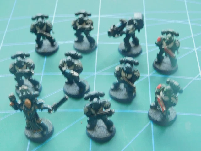 10 WARHAMMER 40K dungeon dragons space marine terminator painted ...