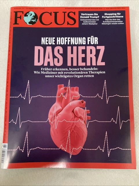 FOCUS 36/2025 NEUE Hoffnung Für Das Herz Zeitschrift Magazin Neu Und ...