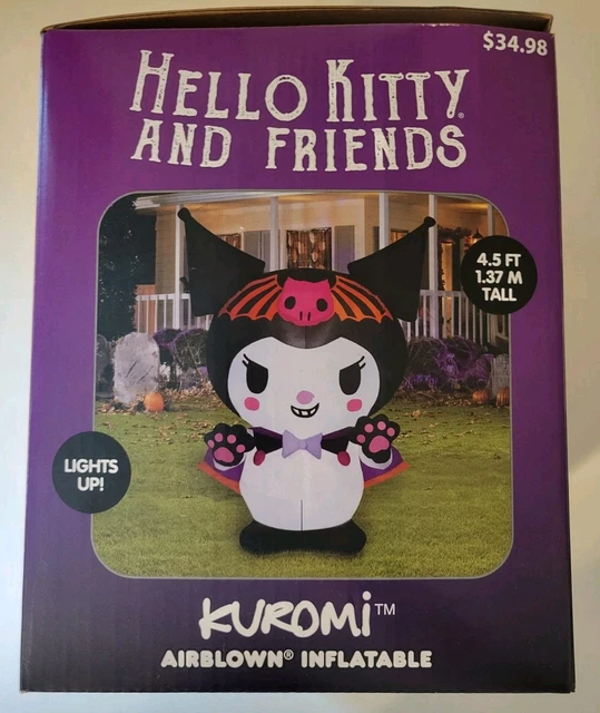 NEW HELLO KITTY 4.5 FT Kuromi Airblown Inflatable Blow Up Light Up ...