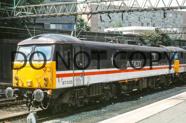 UK DIESEL TRAIN Railway Photograph Of Class 87 87035 Loco. (Rm87-90) £1 ...