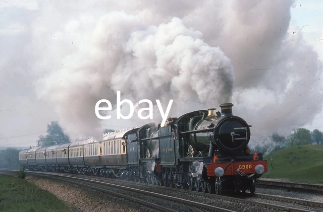 ORIGINAL 35MM RAILWAY SLIDE GWR STEAM LOCOS 6998, 5900 on SPECIAL 15/5 ...