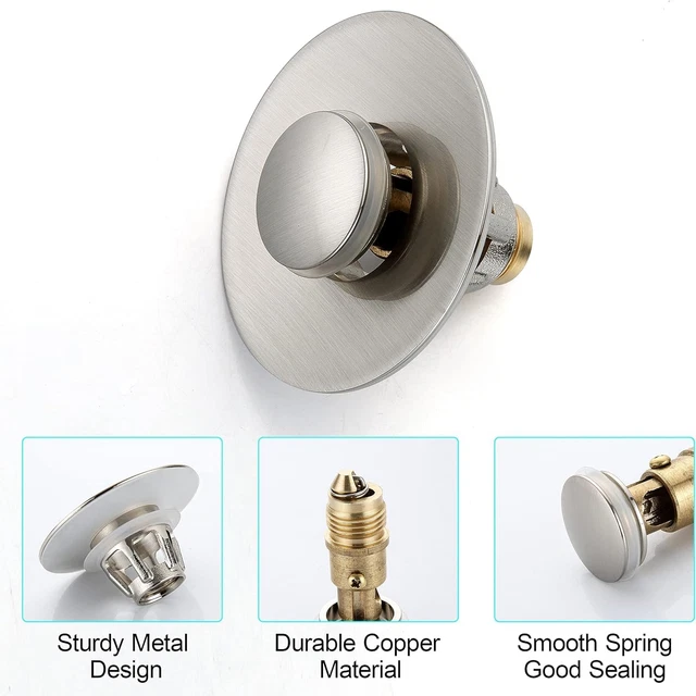 UNIVERSAL BATHROOM SINK Stopper - Bounce Wash Basin Drain Filter ...