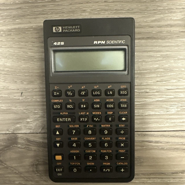 HEWLETT PACKARD HP 42S Handheld RPN Scientific Calculator With Leather ...