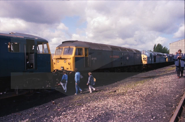 ORIGINAL 35MM NEGATIVE - Class 47/4 47470 - Crewe Works Open Day - 1984 ...