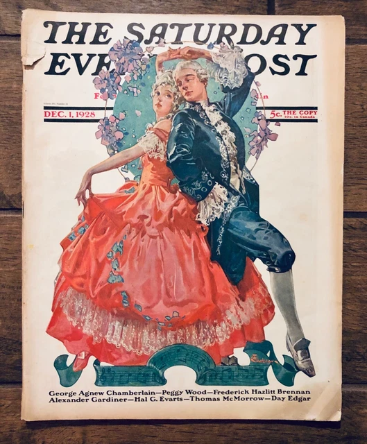 THE SATURDAY EVENING Post December 1, 1928 Vintage Illustrated Magazine ...