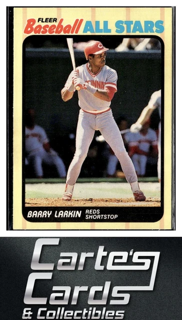 BARRY LARKIN 1989 Fleer Baseball All-Stars #26 Cincinnati Reds Hall of ...