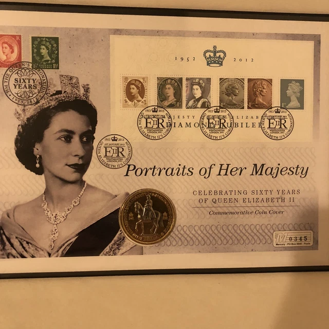 PORTRAITS OF HER Majesty, Queen Elizabeth II Commemorative Coin Cover. 2013. £19.50 - PicClick UK