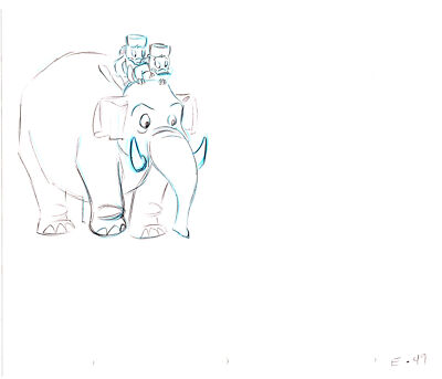 DUCKTALES WALT DISNEY Rough Production Animation Cel Drawing 1987-1990 ...