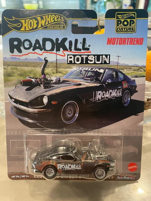 HOT WHEELS 2024 Pop Culture Premium Roadkill Rotsun Custom '71 Datsun ...