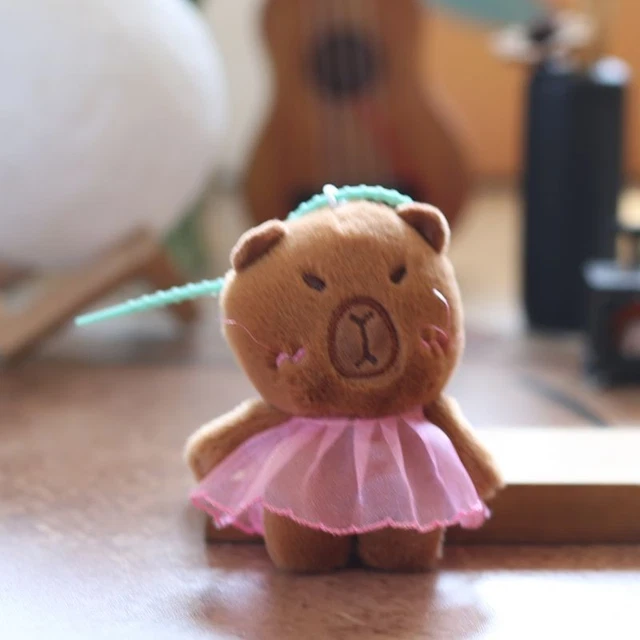 CUTE CAPYBARA PLUSH Keychain With Short Pile Plush For Kids And ...