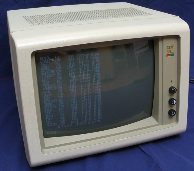 IBM PERSONAL COMPUTER Color Display 5153 CGA Monitor Working *Recapped ...