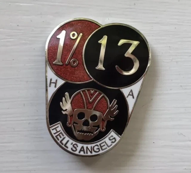 VINTAGE BIKER HA Pin Badge, Hells Angels, Nomad, Support 81, HOG ...