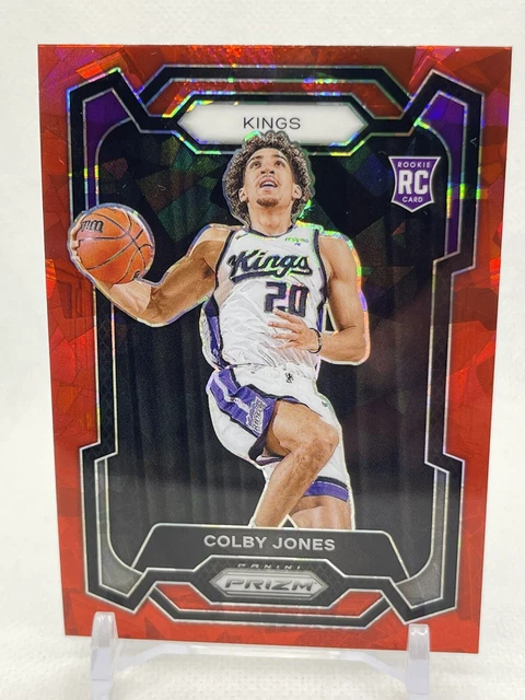 2023-24 PANINI PRIZM COLBY JONES Rookie Rosso Ghiaccio Crackizzato #160 ...