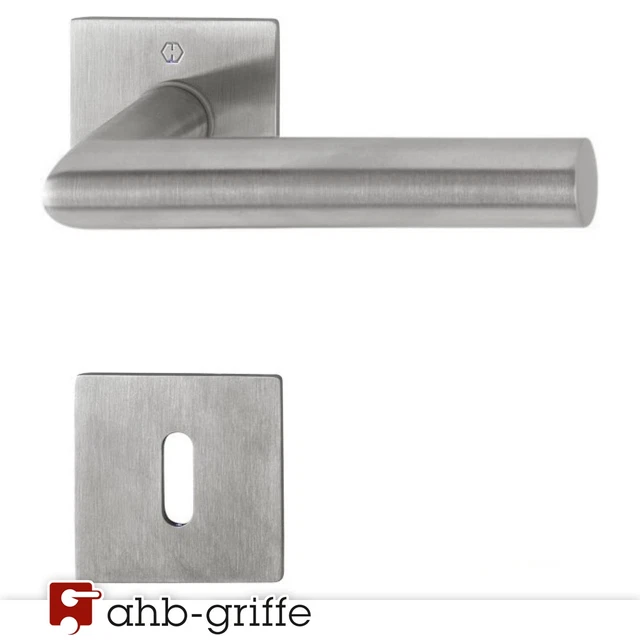 HOPPE TÜRDRÜCKER AMSTERDAM Flachrosette 848N BB Edelstahl matt F69 ...