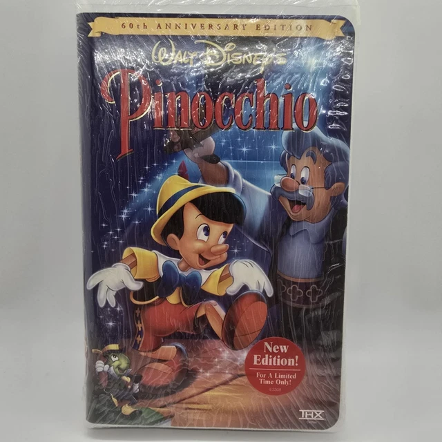 PINOCCHIO 60TH ANNIVERSARY Edition Walt Disney Movie VHS Sealed £6.99 ...