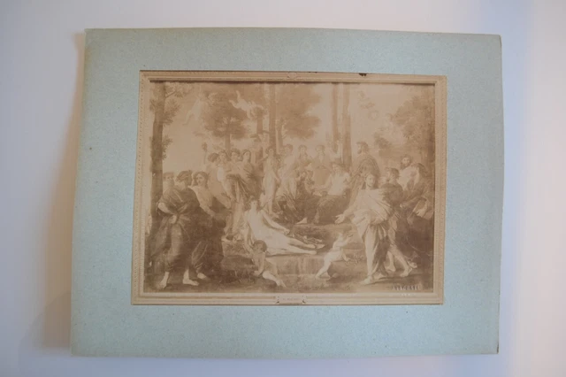 ANCIENNE PHOTO ALBUMINE vers 1880 de tableau ancien Poussin EUR 9,90 - PicClick FR