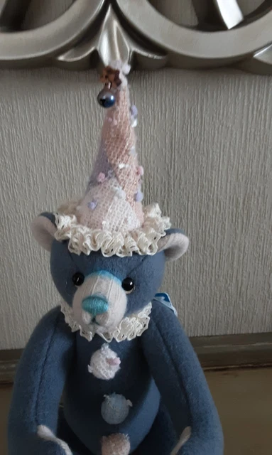 CHARLIE BEARS GENE NEW WITH TAGS & BAG,BLUE,CLOWN,WOOL,LTD ED,2022,10.5 ...