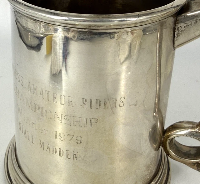 IRISH STERLING SILVER Trophy - 1979 Guinness Jockey 'Niall Madden ...