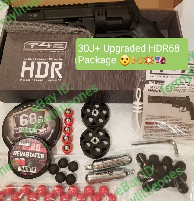 UMAREX T4E HDR68 HDR .68 Cal REVOLVER PISTOL - UPGRADED MODIFIED 30J ...