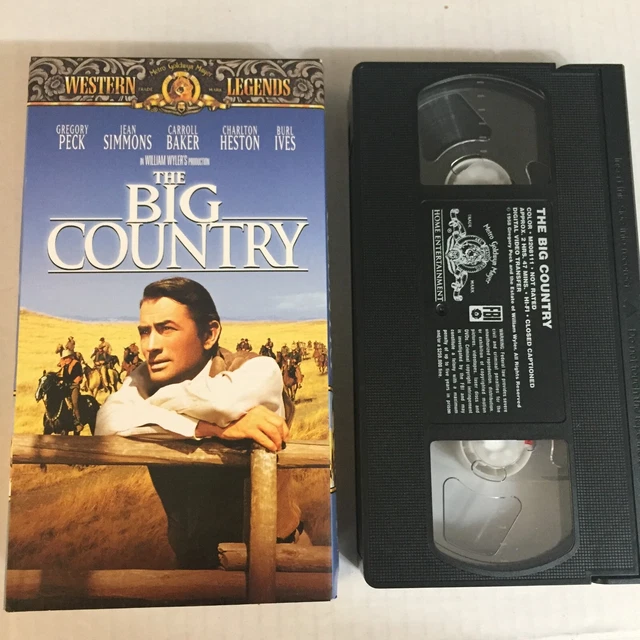 THE BIG COUNTRY Gregory Peck VHS tape Ships Free Same Day With Tracking ...