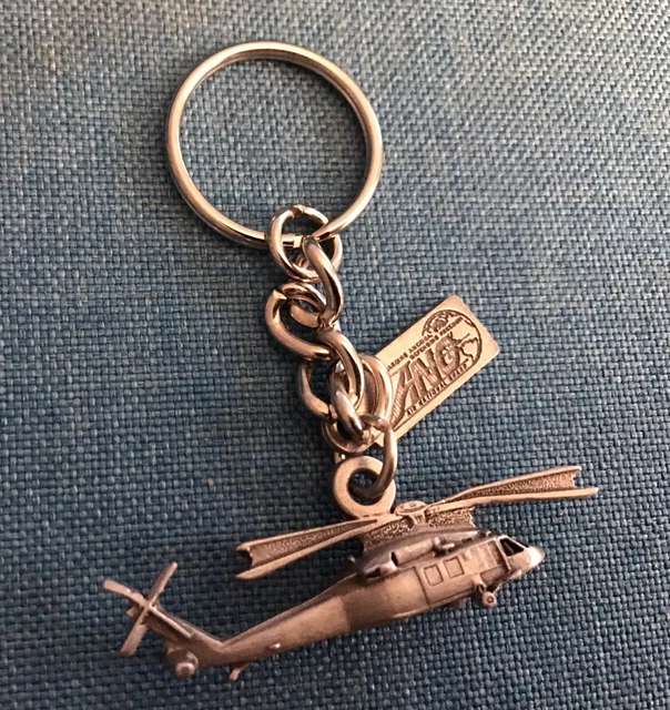 US ARMY / USAF Black Hawk Helicopter Pewter Keychain $12.99 - PicClick