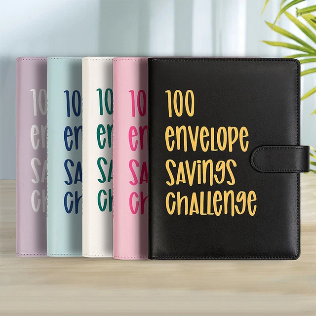 100 ENVELOPE CHALLENGE Binder Cash Savings Challenge Book Saving Money ...