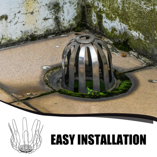 STAINLESS STEEL ROOF Drain Gutter Downspout Guard Mesh Guards £7.23 ...