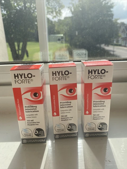 HYLO-FORTE INTENSIVE LUBRICANT Eye Drops X3 10ml Bottles Exp 05/2026 £ ...