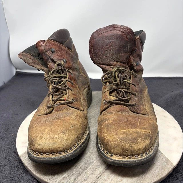 RED WING SHOES EH Leather Work Boots Mens 10.5 Brown Lace Up USA ...