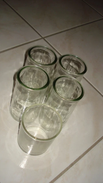 5 STÜCK, GLÄSER, Trinkgläser, Wassergläser, Vasen, je 1 x benutzt EUR 2,50 - PicClick DE