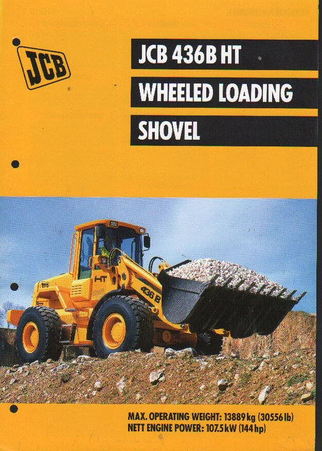 JCB &436B HT& Wheel Loader Shovel Brochure Leaflet £4.50 - PicClick UK