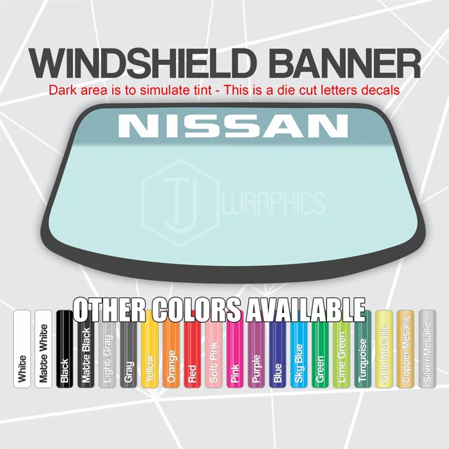 DECAL FITS NISSAN Logo Windshield Banner Vinyl Sticker Racing NO ...
