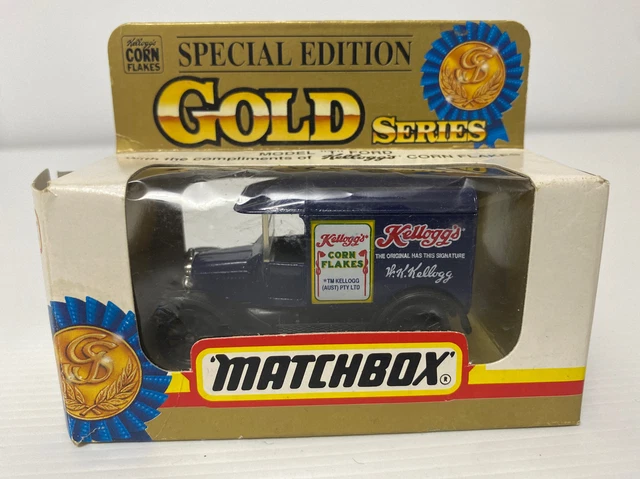 VINTAGE MATCHBOX GOLD Series Kellogs Cornflakes Model T ford 1992 $29. ...