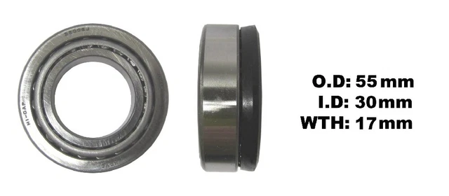 TAPER BEARING ID 30mm x OD 55mm x Thickness 17mm & Seal 91016-MB4-771 ...