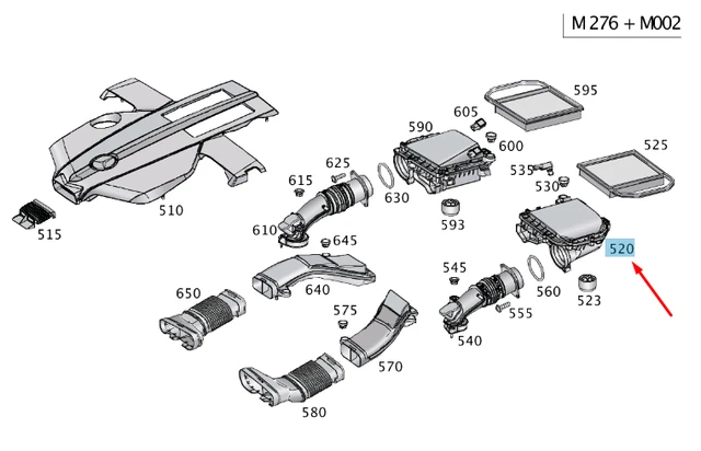 MERCEDES-BENZ ML W166 Left Damping Air Filter A2760903901 NEW GENUINE £ ...