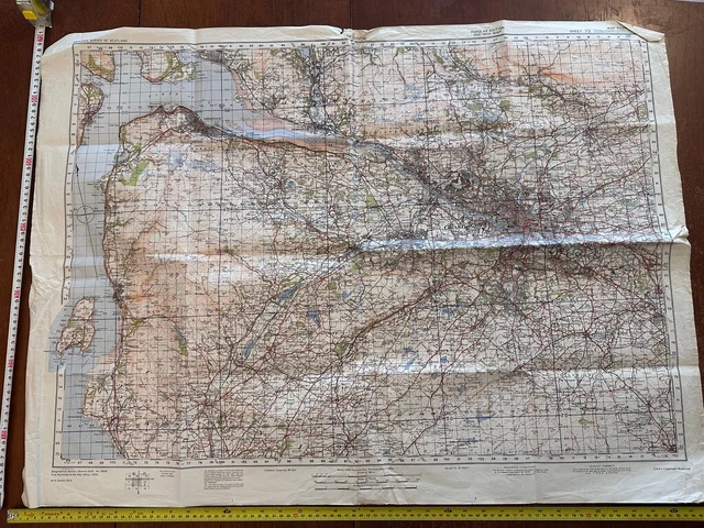 ORIGINAL WW2 BRITISH Army OS Map of Great Britain - Glasgow £12.00 ...