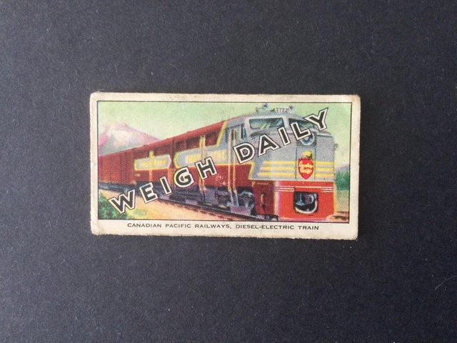 BRITISH AUTOMATIC COMPANY Weight Cards Circa 1950s Famous Trains Of The ...