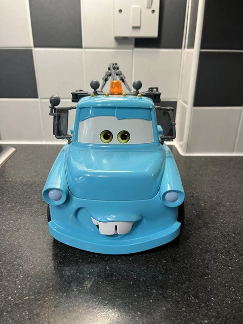 DISNEY PIXAR CARS Large Talking Tow Mater 11” x 6” Blue Mater Rare £49. ...