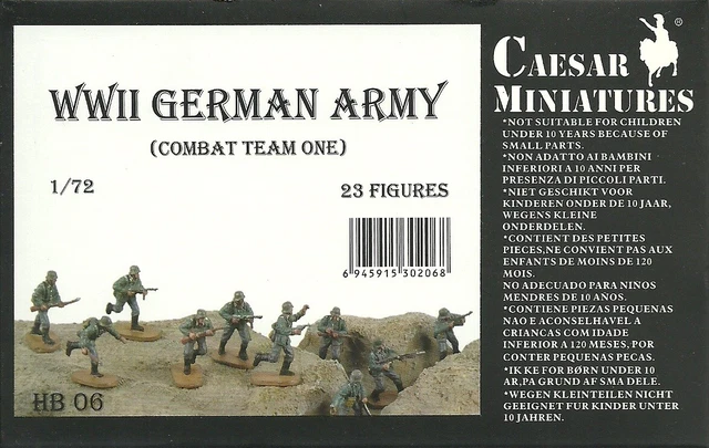 CAESAR MINIATURES 1/72 WW2 German Army Combat Team Set 1 £8.50 ...