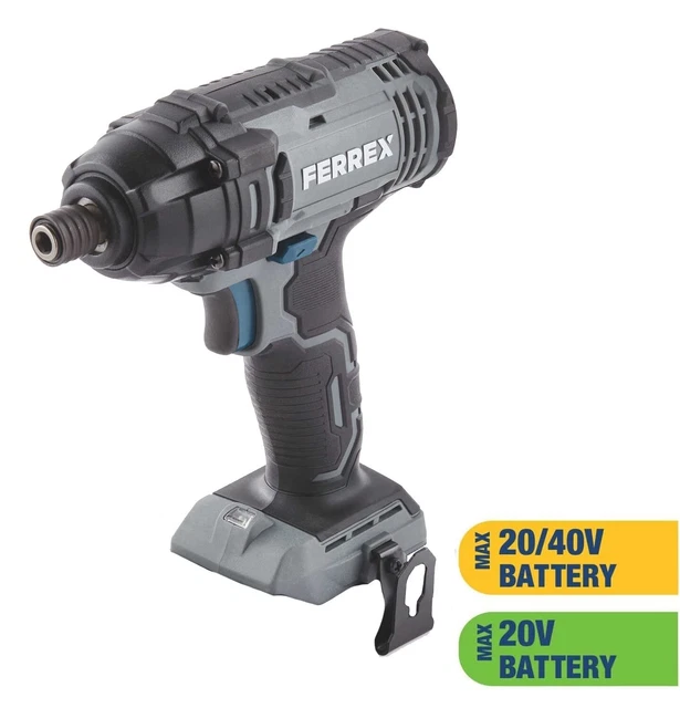 FERREX 20V LI-ION Cordless Impact Driver Bare Unit 180Nm (Body Only) £ ...