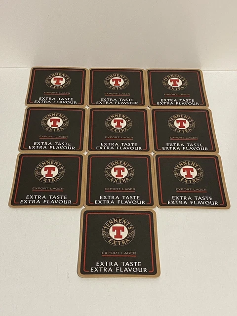 10 X TENNENT’S Extra Export Lager - Beer Mats £10.77 - PicClick UK